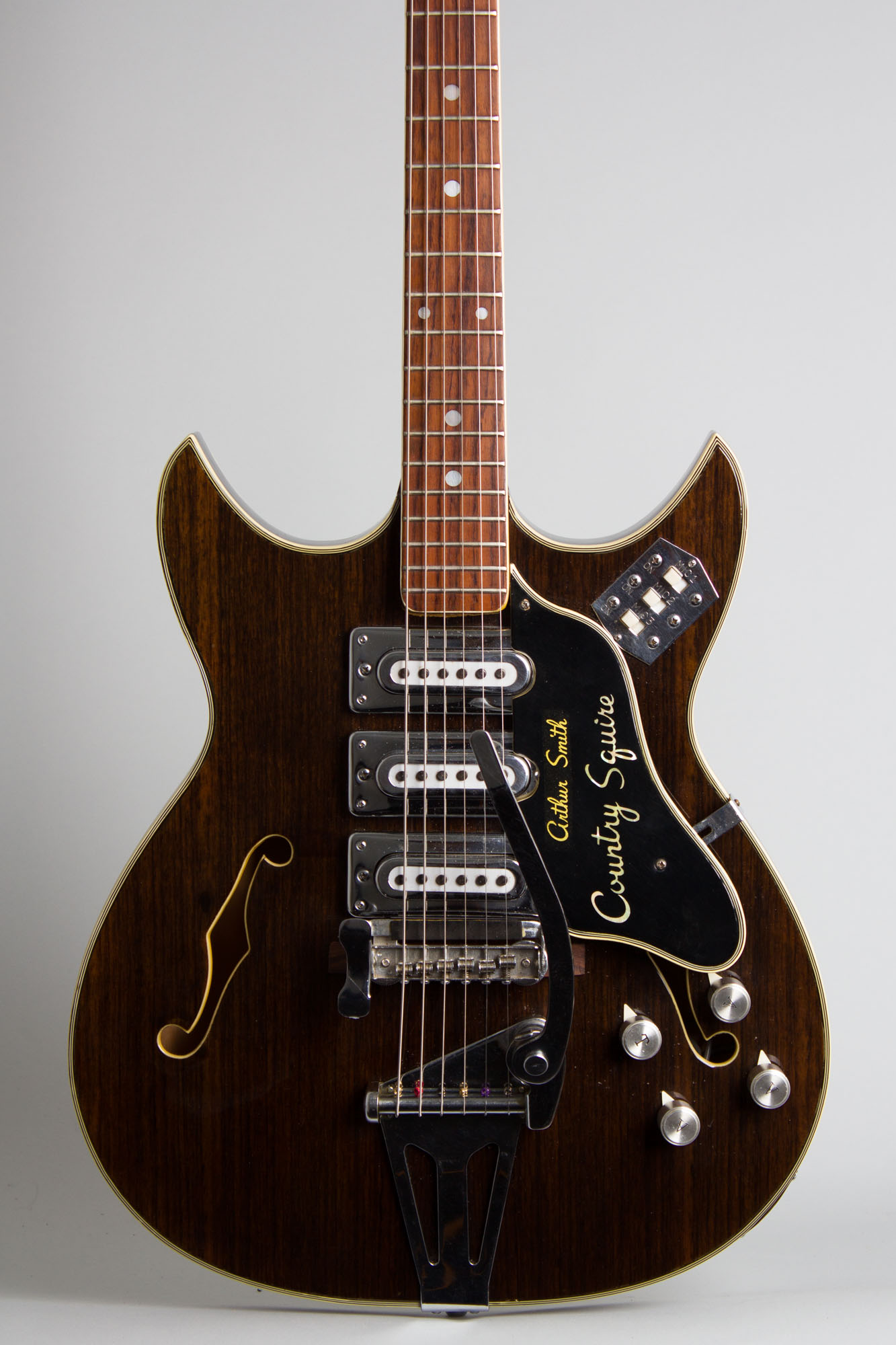 Merlin Arthur Smith Country Squire Thinline Hollow Body Electric Guitar ...