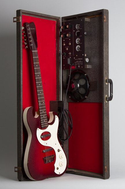 Silvertone Model 1457 Amp-In-Case Semi-Hollow Body Electric Guitar ...