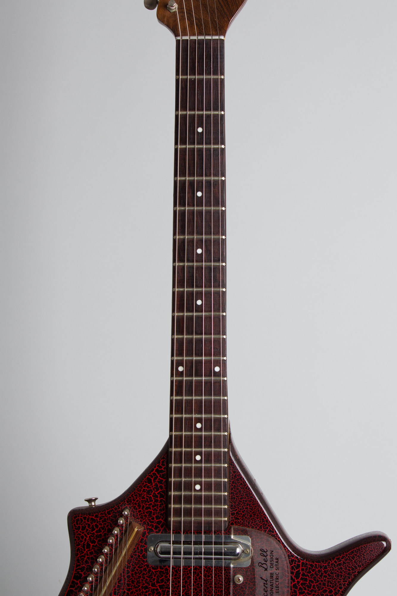 Coral Vincent Bell Sitar Semi-Hollow Body Electric Guitar, made by ...