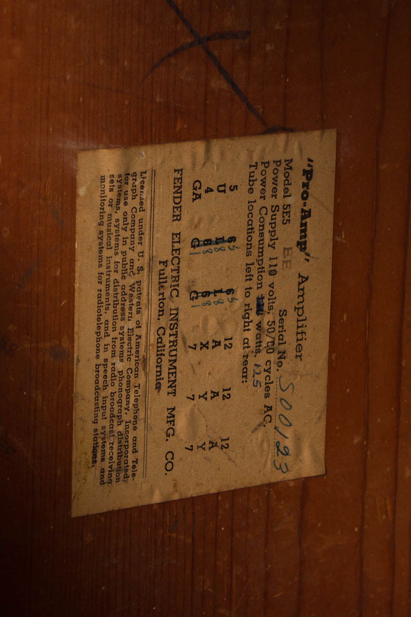 Fender 5E5 Pro-Amp Tube Amplifier (1955) | RetroFret