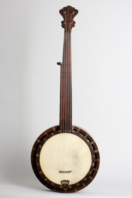 Unlabeled 5 String Fretless Banjo, attributed to Henry C. Dobson , c ...