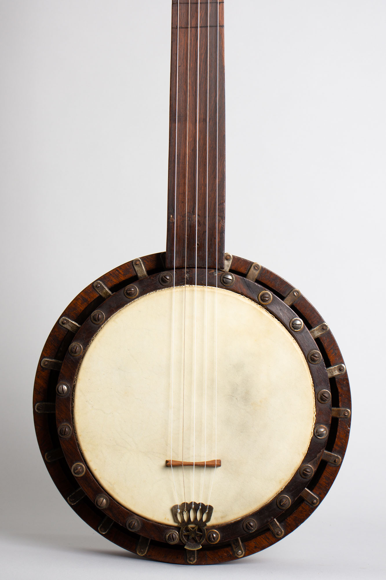 Unlabeled 5 String Fretless Banjo, attributed to Henry C. Dobson , c ...