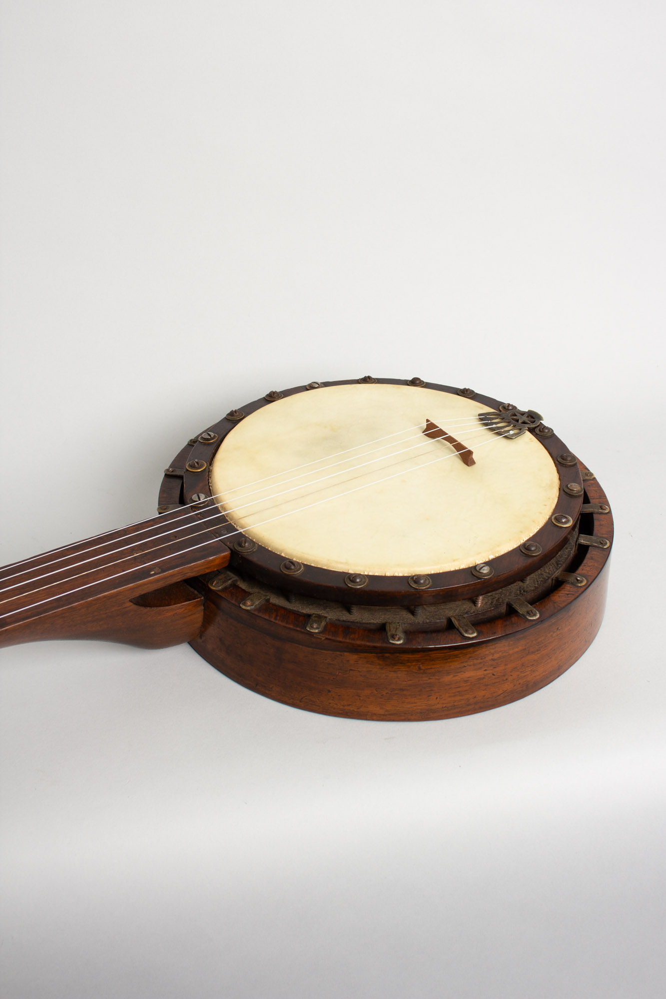 Unlabeled 5 String Fretless Banjo, attributed to Henry C. Dobson , c ...