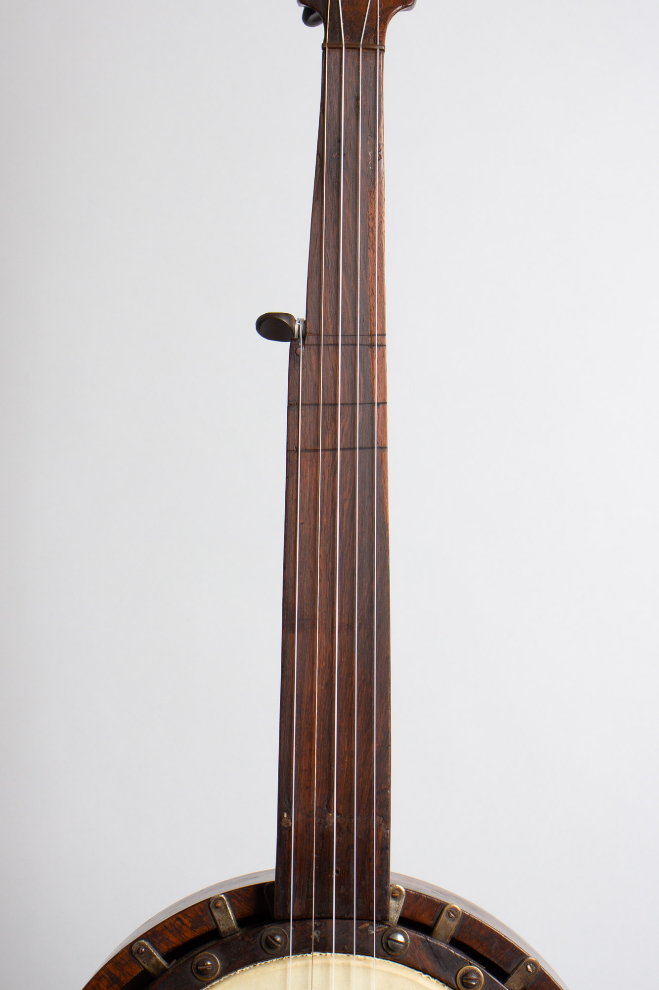 Unlabeled 5 String Fretless Banjo, attributed to Henry C. Dobson , c ...