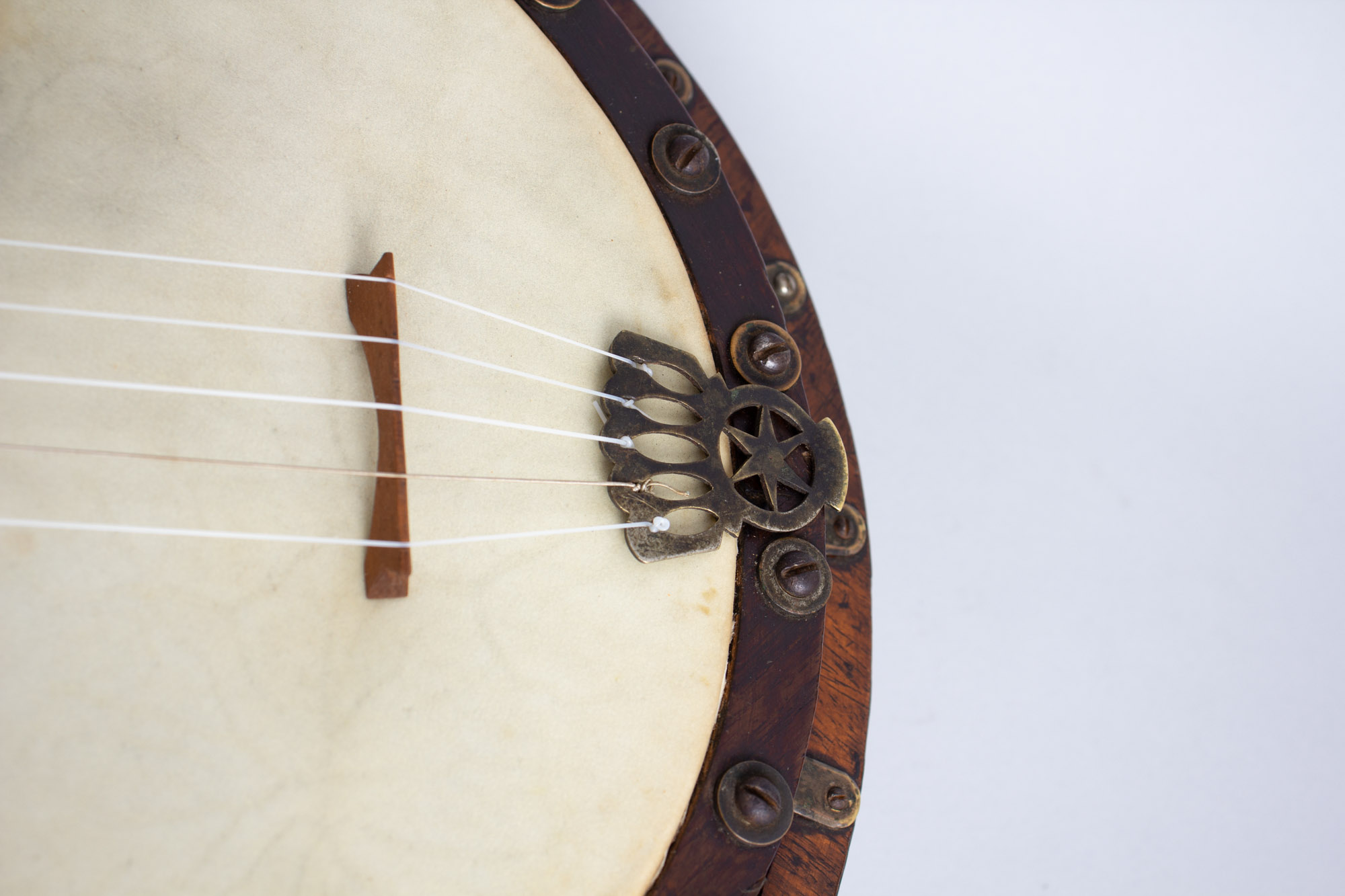 Unlabeled 5 String Fretless Banjo, attributed to Henry C. Dobson , c ...