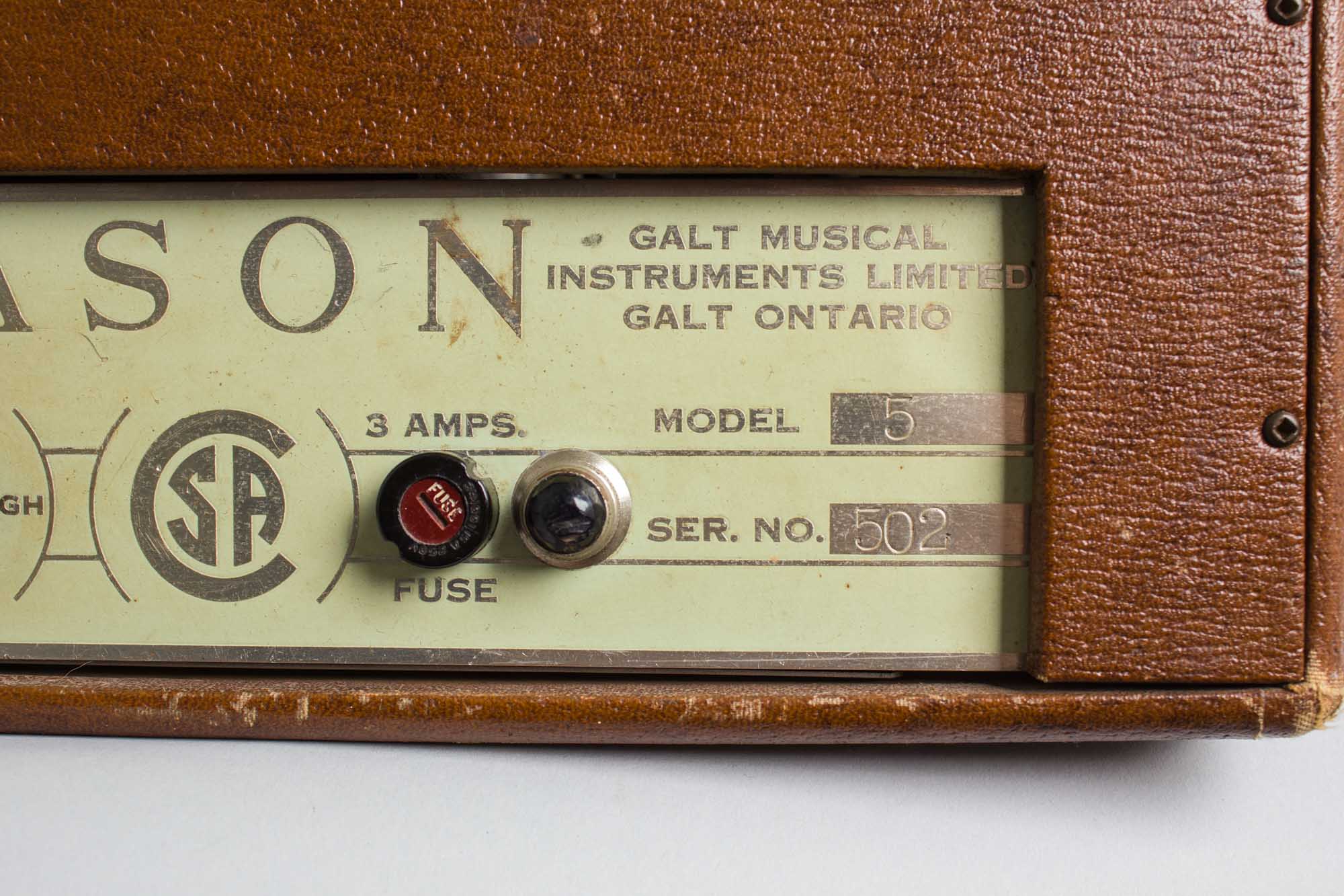 Galt Musical Instruments The Mason Model 5 Tube Amplifier, c. 1954 ...