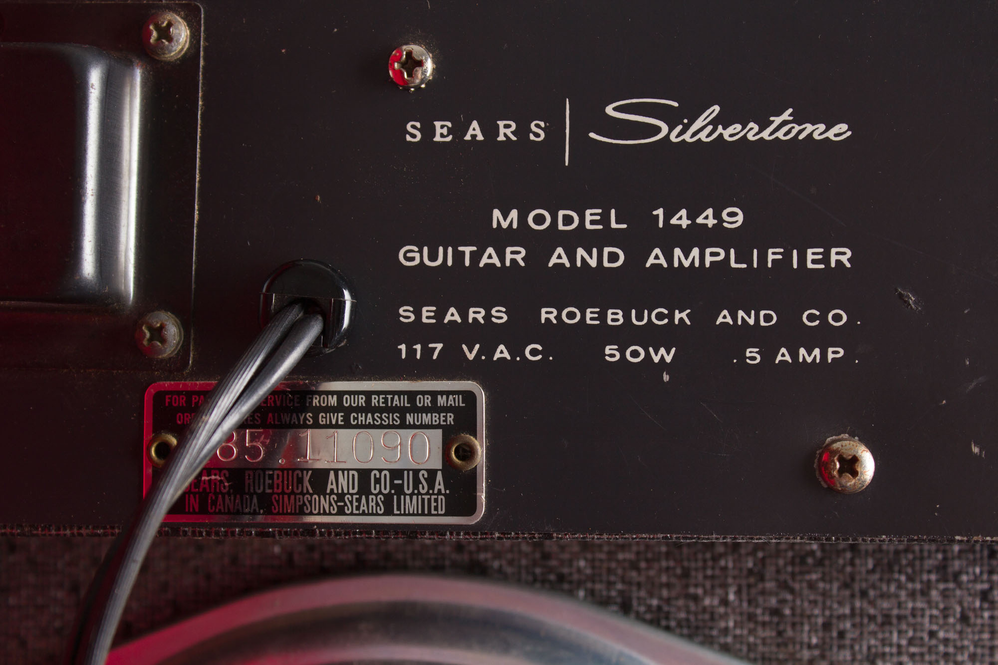 Silvertone Model 1457 Amp-In-Case Semi-Hollow Body Electric Guitar ...