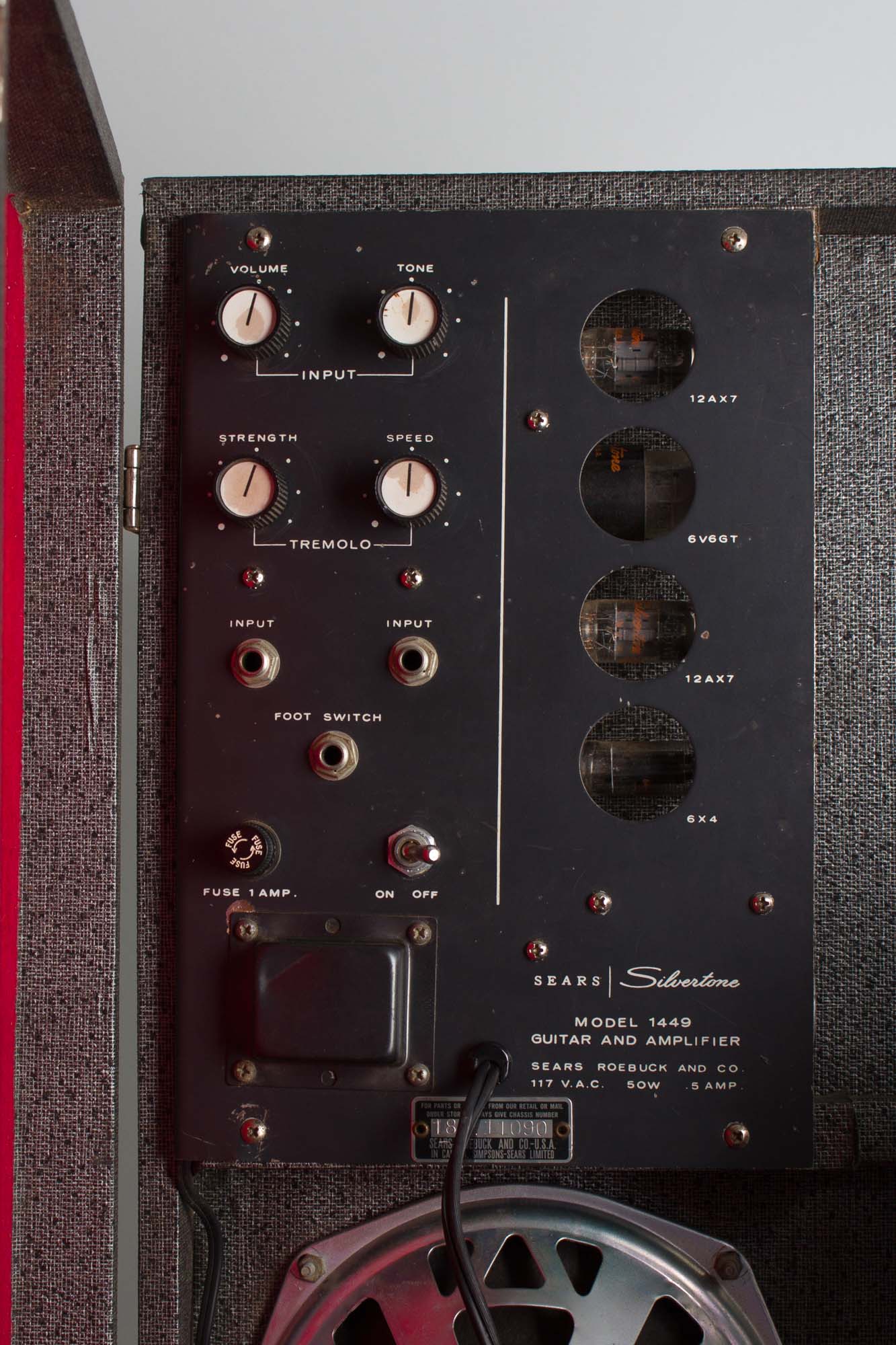 Silvertone Model 1457 Amp-In-Case Semi-Hollow Body Electric Guitar ...